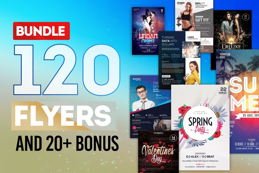Mega Bundle 100+ Flyers Templates - Etsy