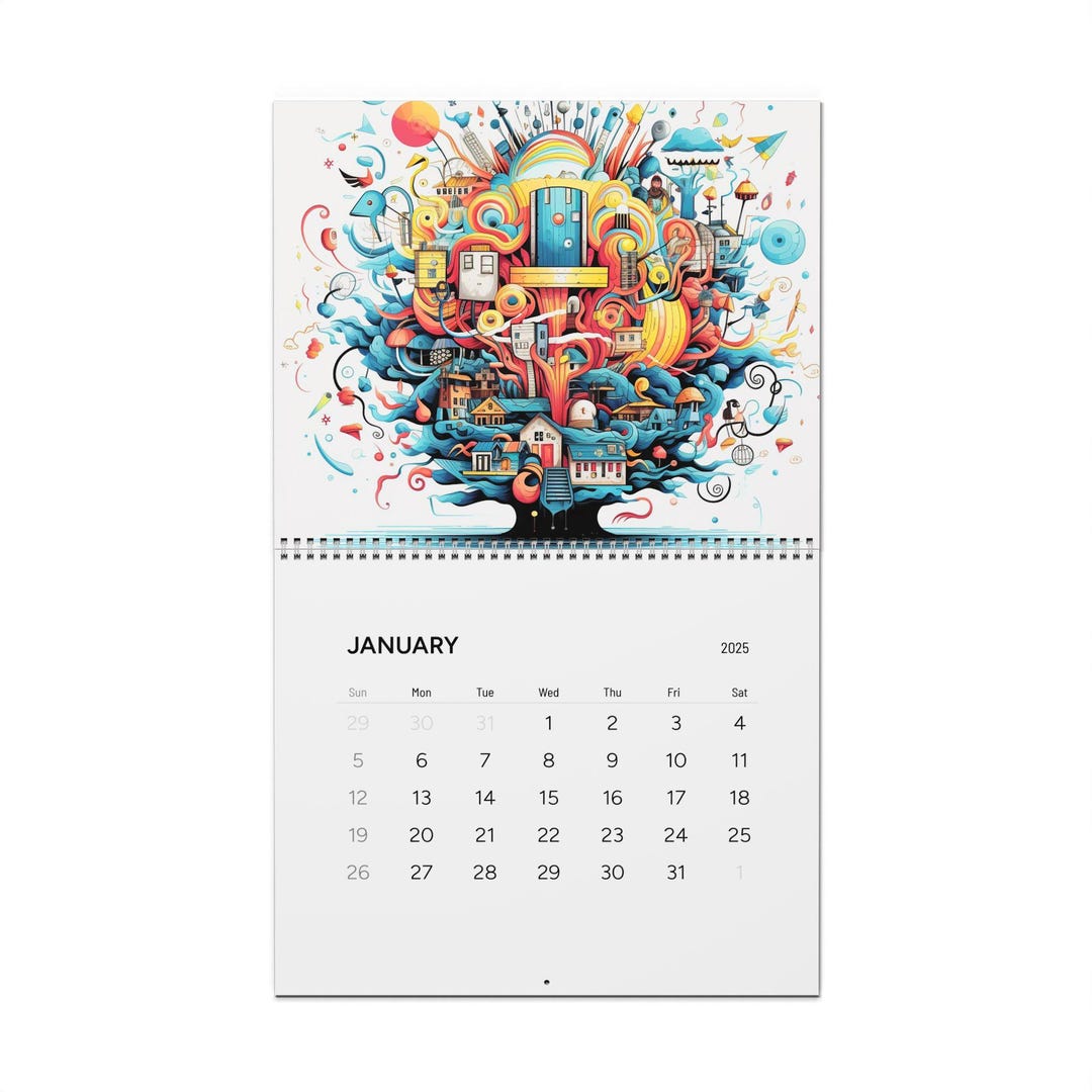 Inspiring Calendar for New Year 2025 - Etsy
