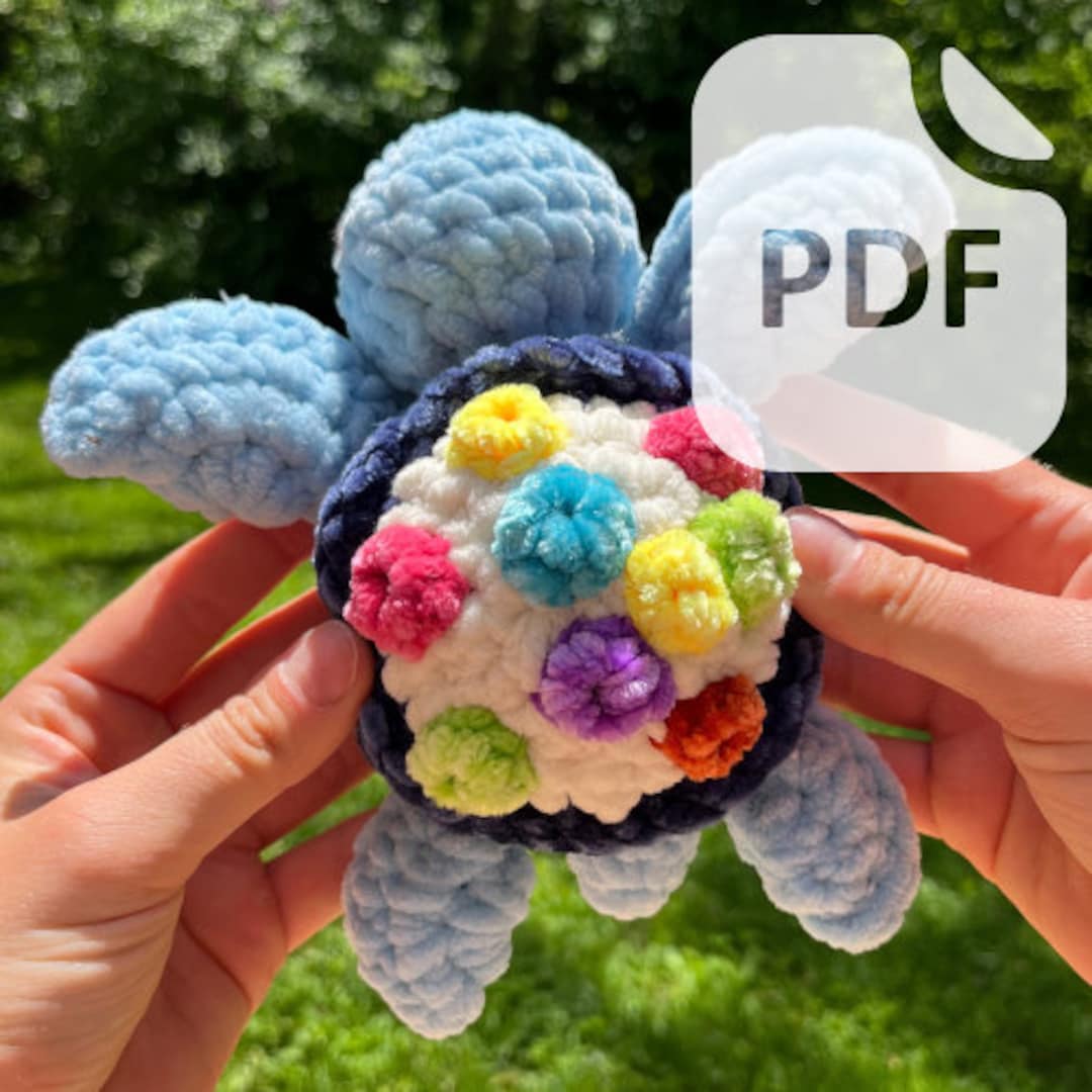 Pattern Crochet Rainbow Cereal Turtle | PDF Download No Sew Amigurumi ...