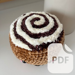 Pattern Crochet Cinnamon Roll Plushie | PDF Download Beginner Friendly ...
