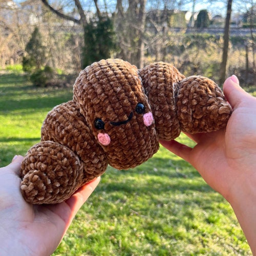 Handmade Crochet Croissant Plushie (BIG) | Stuffed Amigurumi Breakfast ...