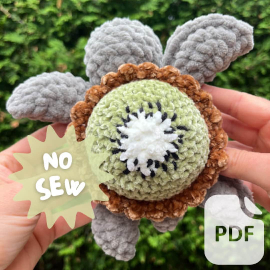 Pattern Kiwi Crochet Fruit Turtle | PDF Download No Sew Amigurumi ...