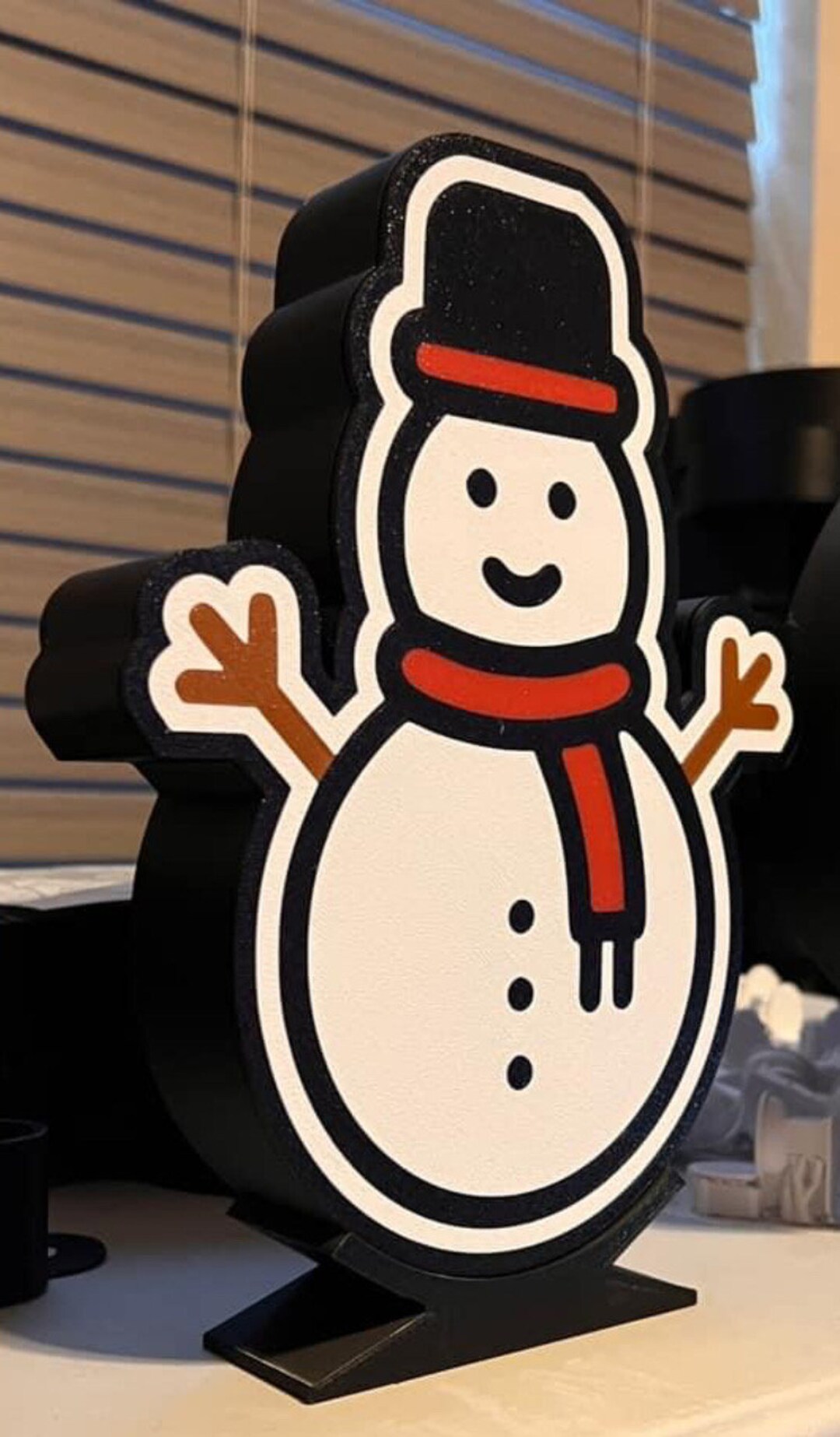 Snowman USB LED Lamp With Stand - Etsy