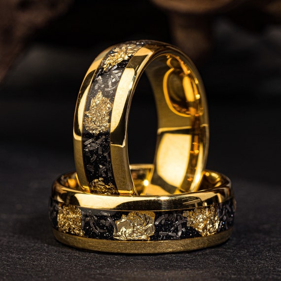 Mens wedding band made from crushed diamonds store