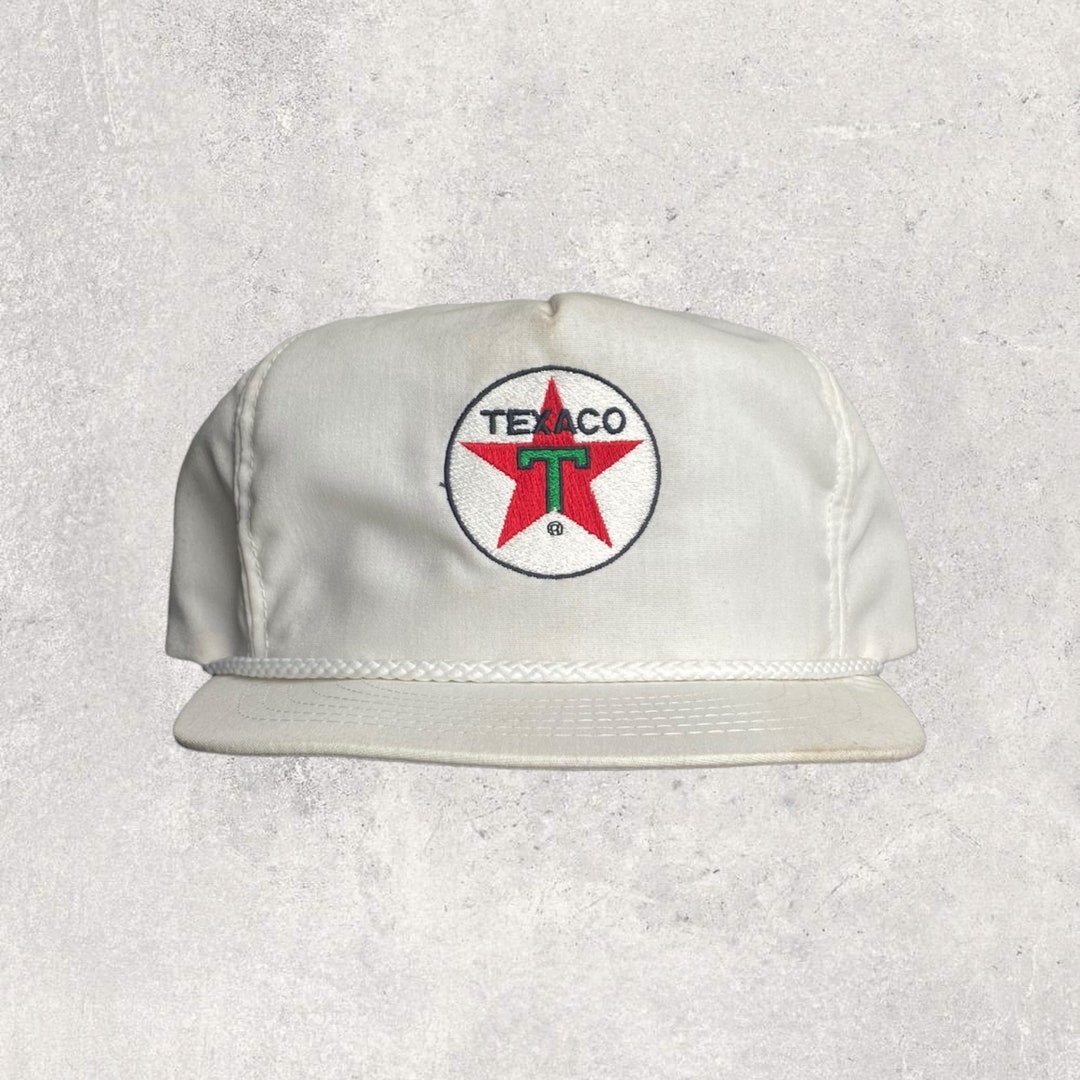 Texaco 80s Vintage Swingster Trucker Snapback Hat in White Made in USA ...