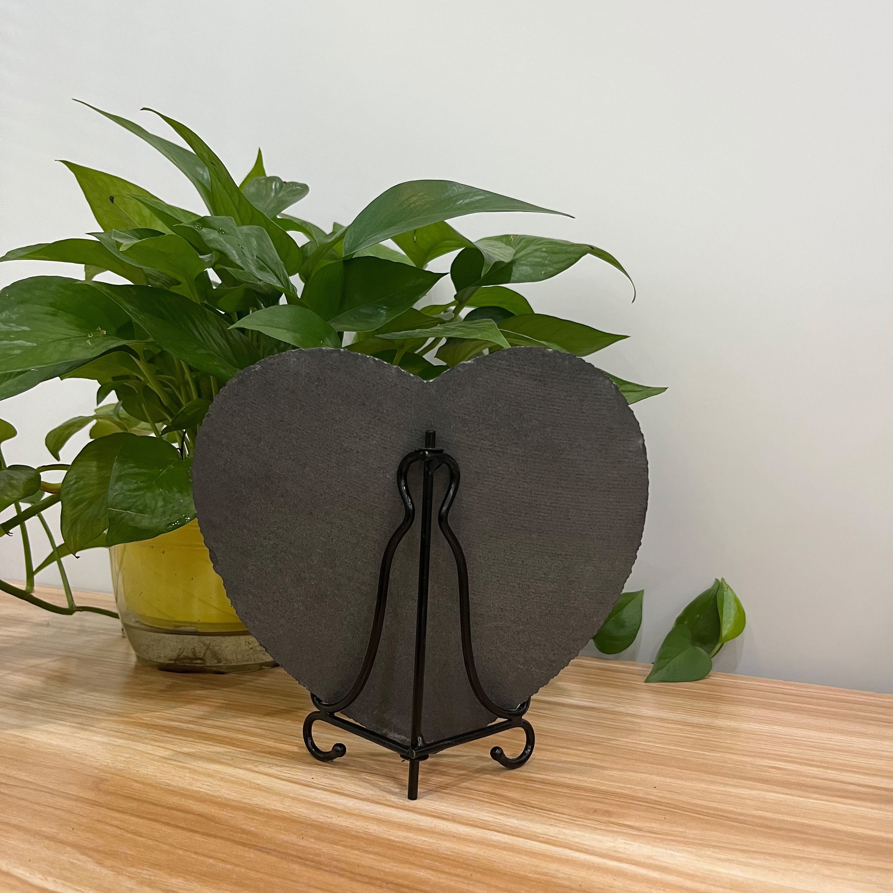 Custom Heart Slate Picture Frame, Mom Gift, Personalized Photo Rock ...