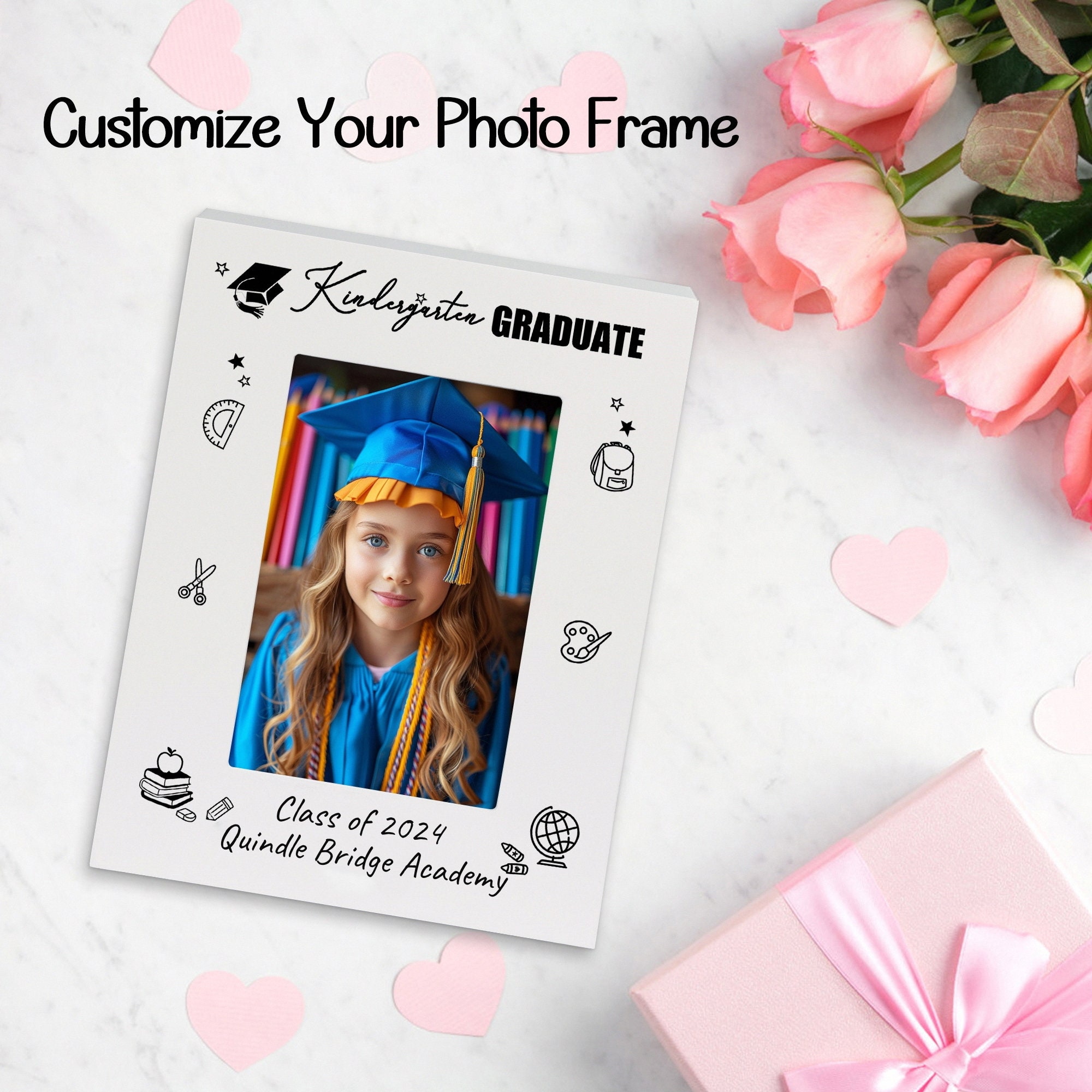 Custom 4x6 Preschool Graduation Photo Frame Personalized Kindergarten ...