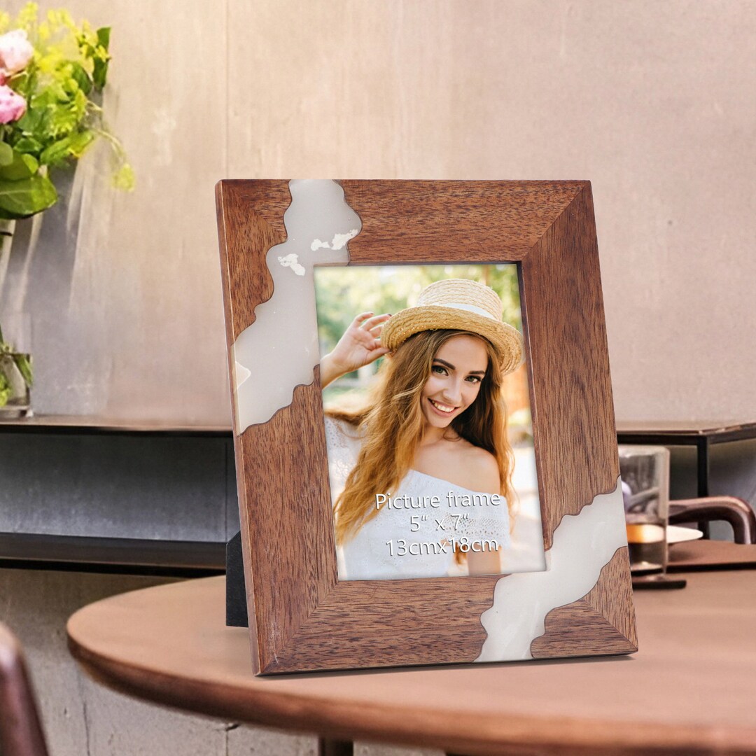 Acacia Wood 5x7 Picture Frame: Rustic Farmhouse Decor - Etsy