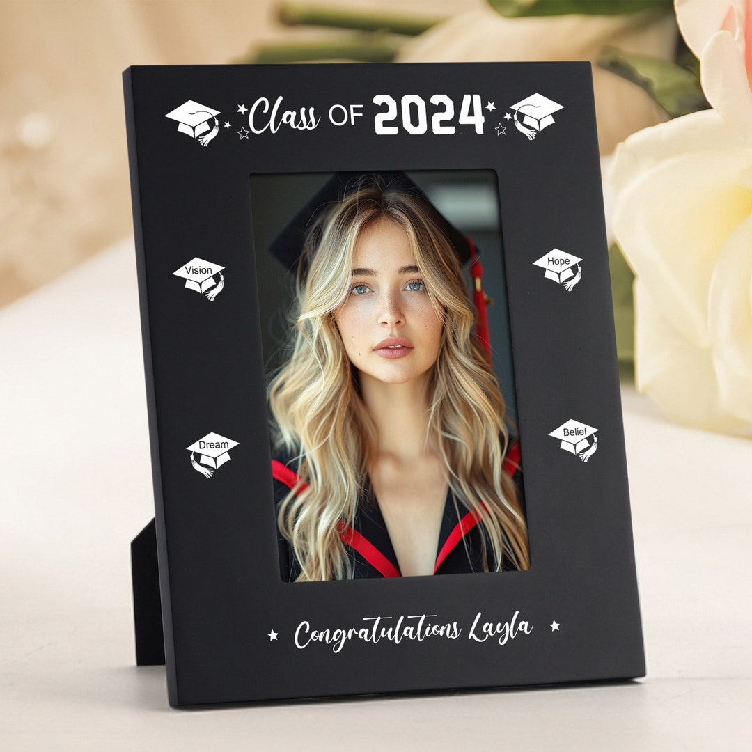 Custom Graduation Frame, Personalized Graduation Picture Frame 4x6 ...