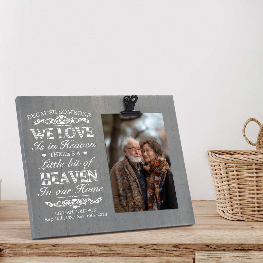 Personalized Memorial Picture Frame, Custom Memorial Gift, Remembrance ...