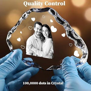 Personalized 3D Portrait Crystal Photo, Christmas Gift for Dad Mom ...