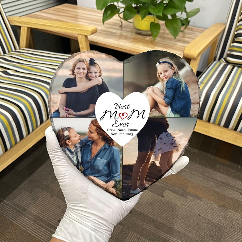 Custom Photo on Rock Slate, Photo Gift for Mom, Photo Slate ...