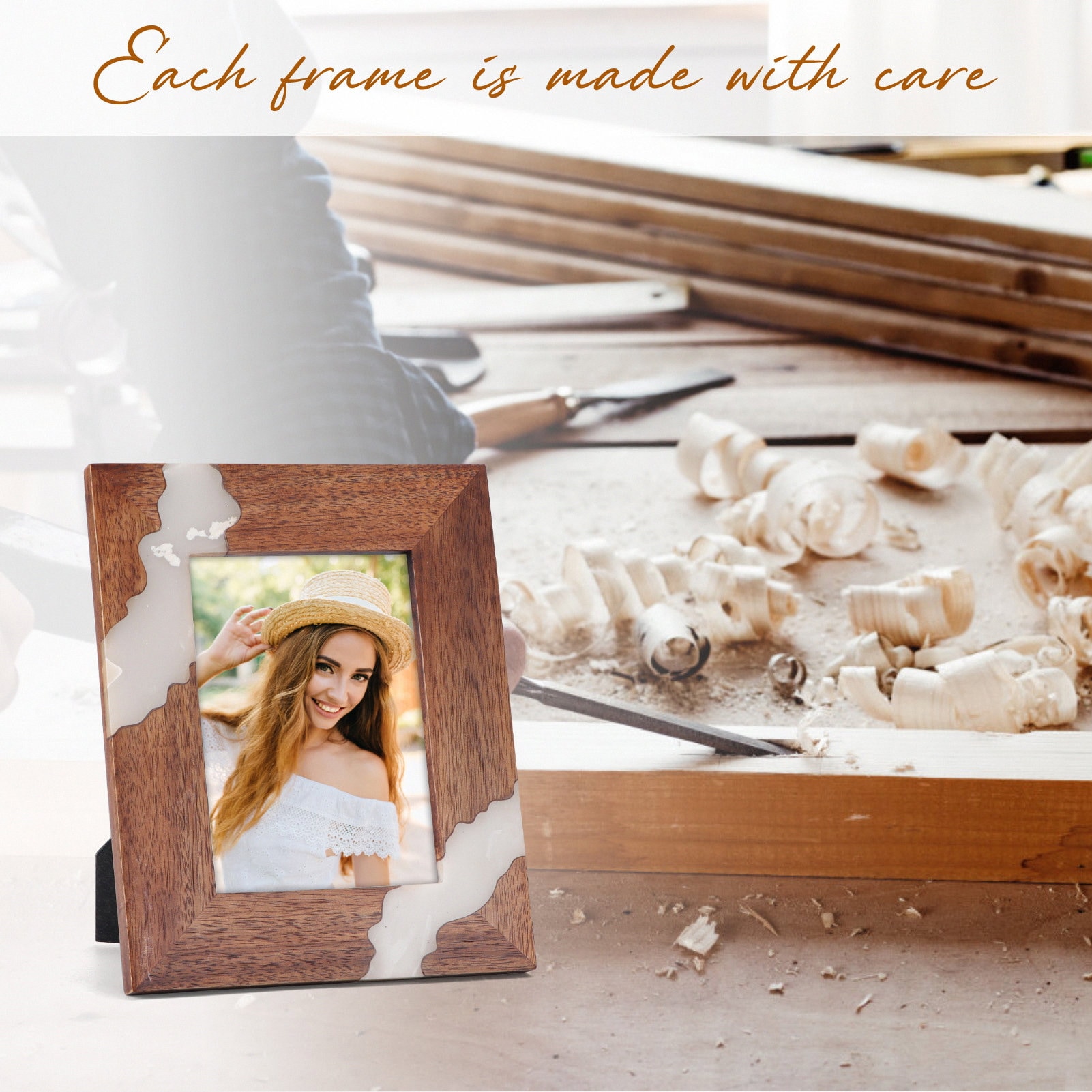 Acacia Wood 5x7 Picture Frame: Rustic Farmhouse Decor - Etsy