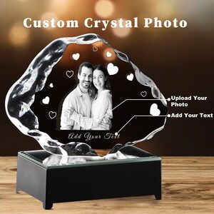 Personalized 3D Portrait Crystal Photo, Christmas Gift for Dad Mom ...