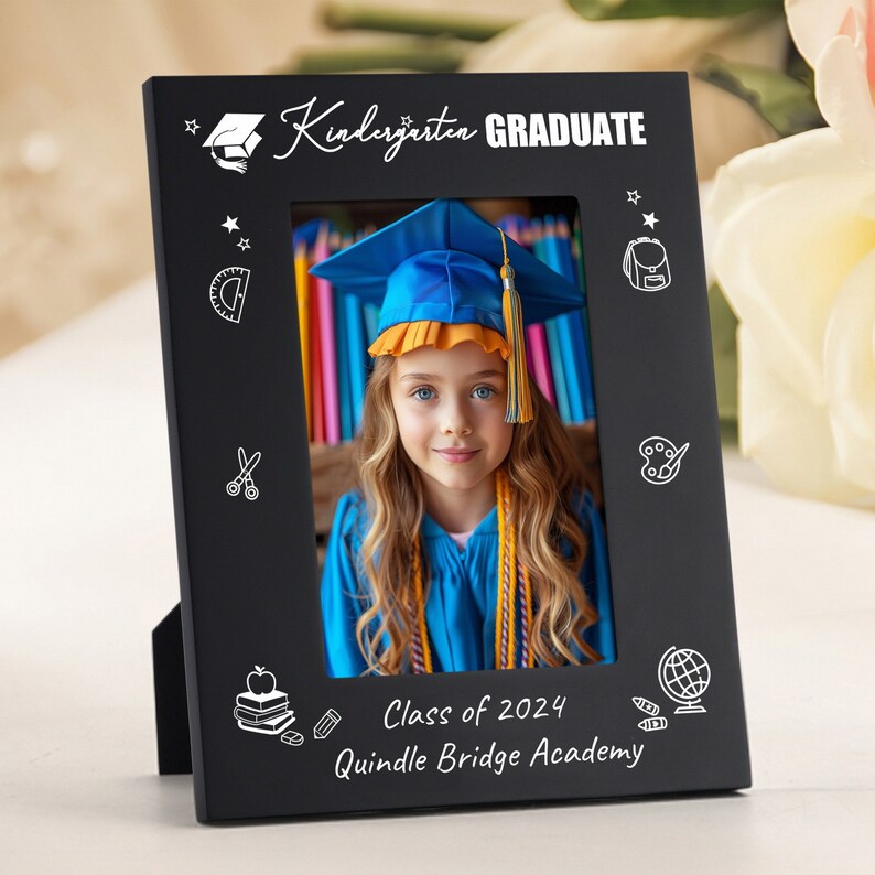 Custom 4x6 Preschool Graduation Photo Frame - Personalized Kindergarten ...
