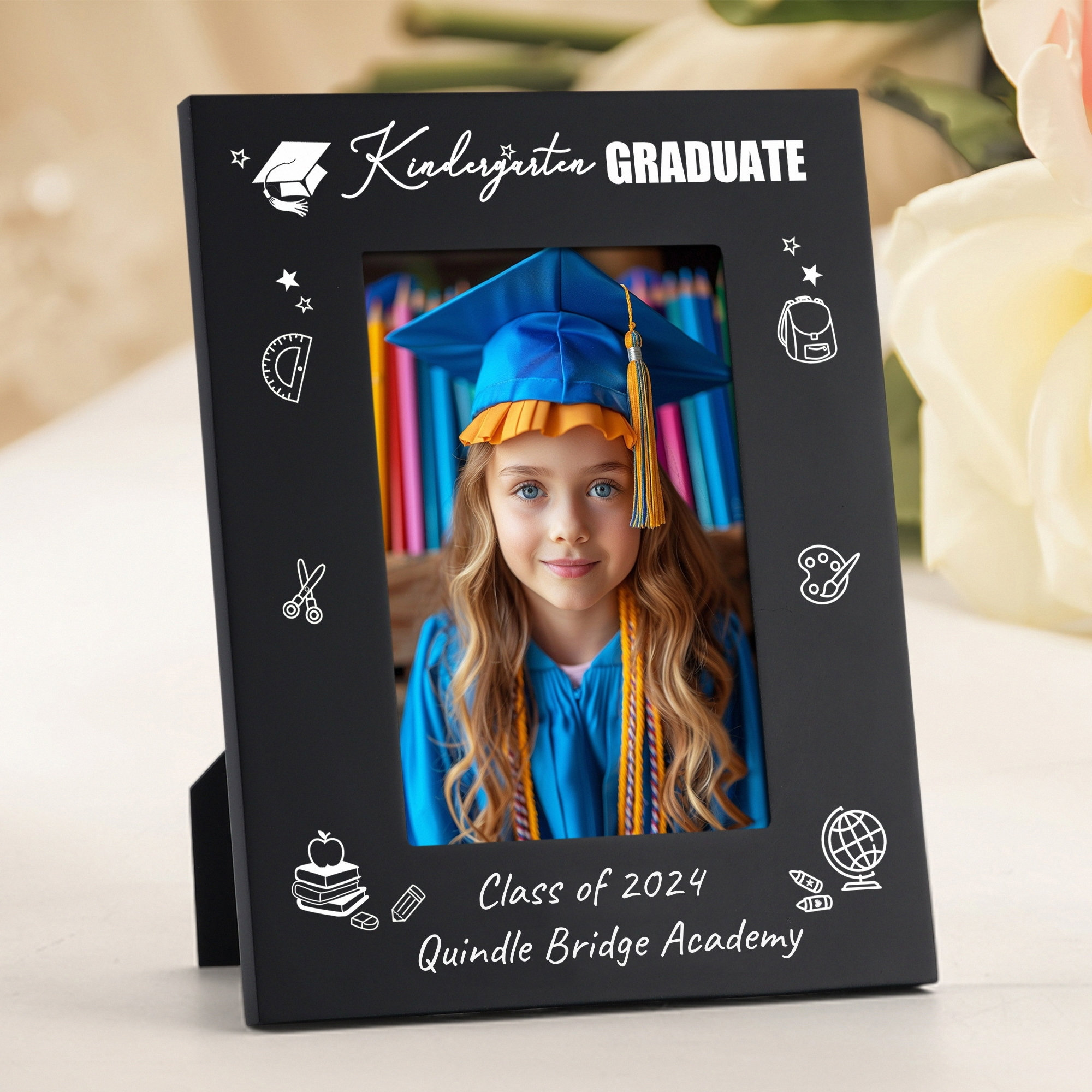 Custom 4x6 Preschool Graduation Photo Frame - Personalized Kindergarten ...