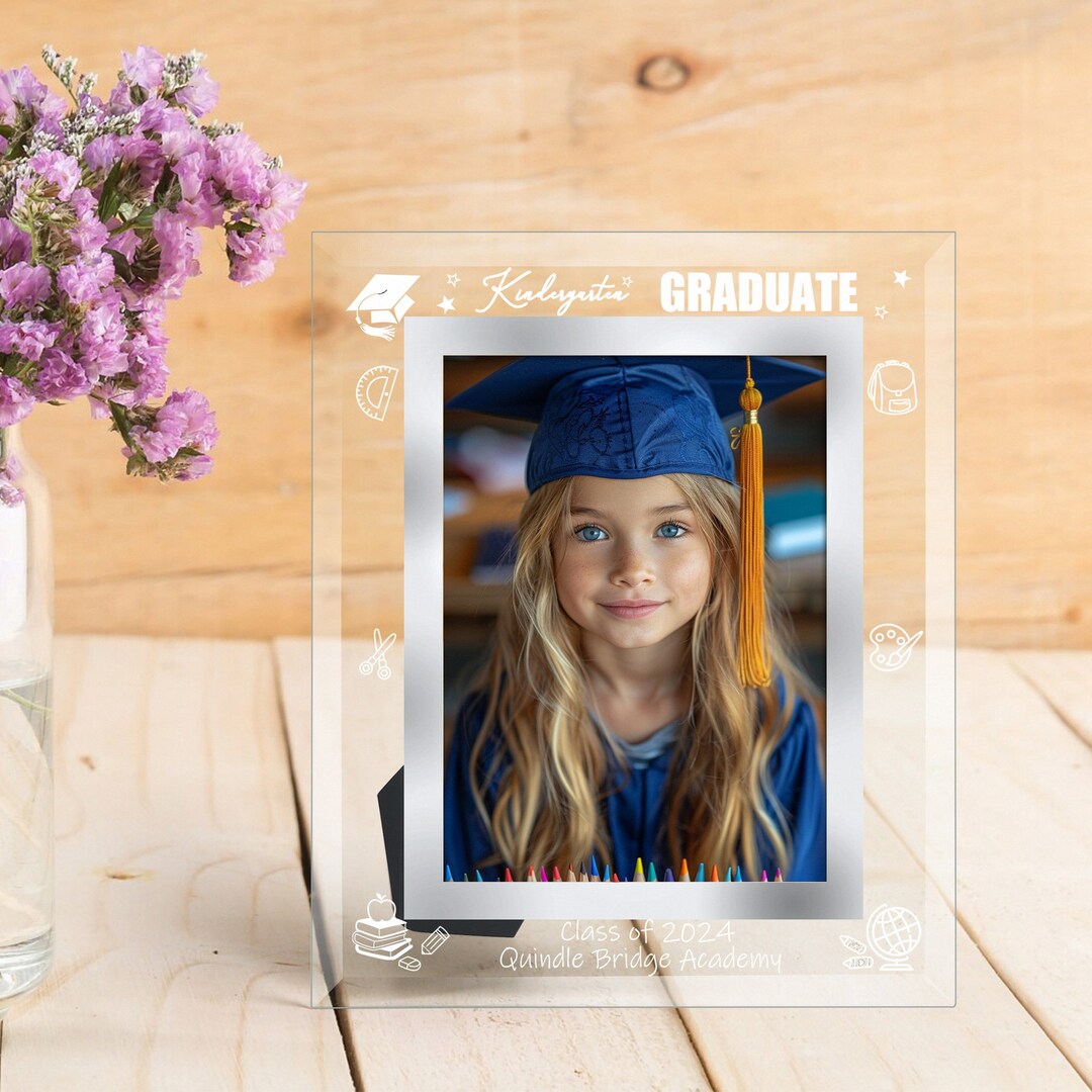 Personalized Preschool Graduation Frame 4x6 5x7, Custom Glass Picture ...