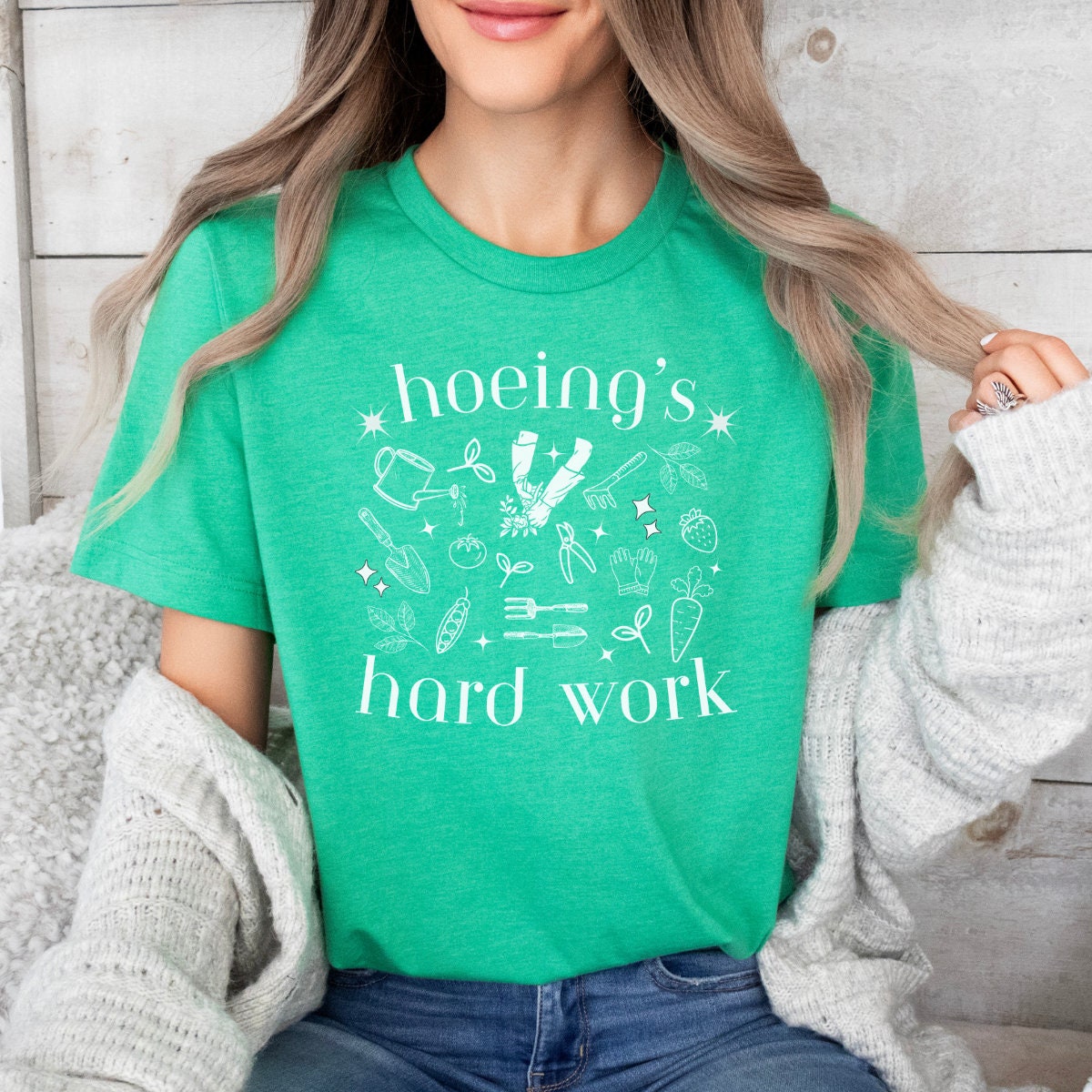 Hoeing's Hard Work Shirt,funny Gardening Gift,plant Lovers Shirt ...