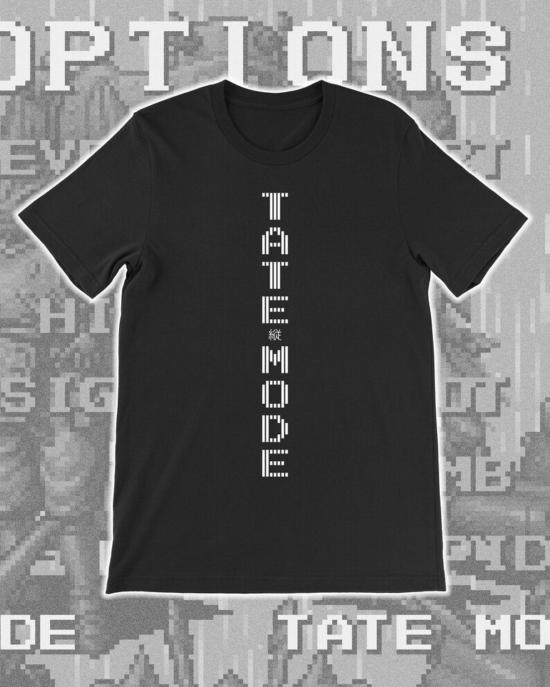 TATE Mode Shirt 縦 Vertical Scan Lines Shmup Danmaku STG CRT - Etsy
