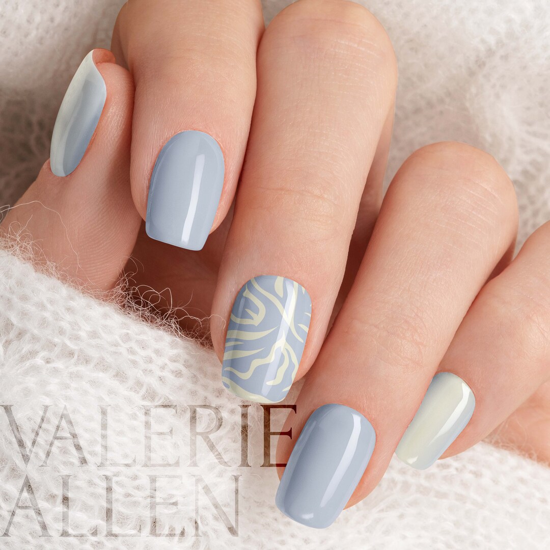 Blue Valerie Allen Nail Polish Wraps 60 Nail Polish Strips 3 Sets of 20 ...