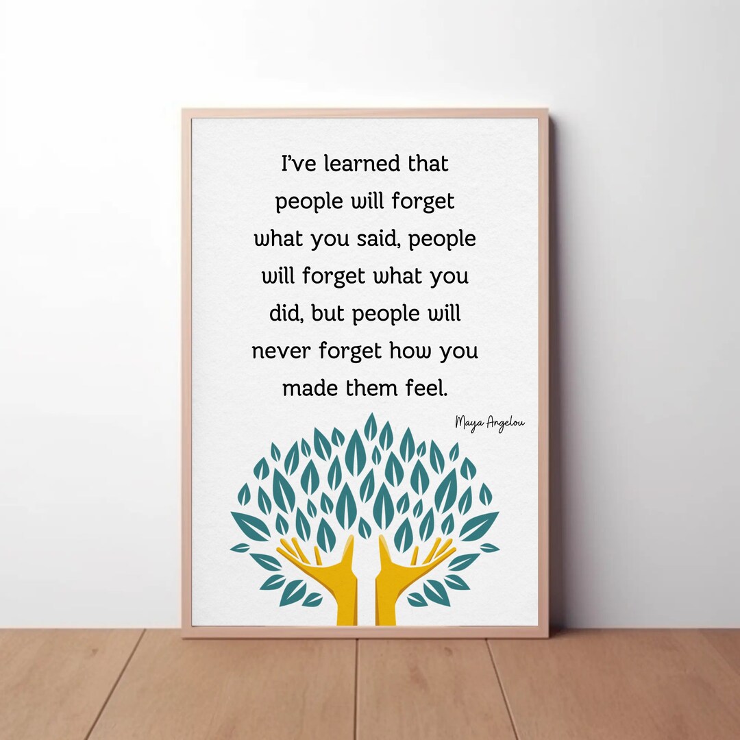 Maya Angelou Wall Art Quotes Wall Art Maya Angelou Inspirational Quote ...