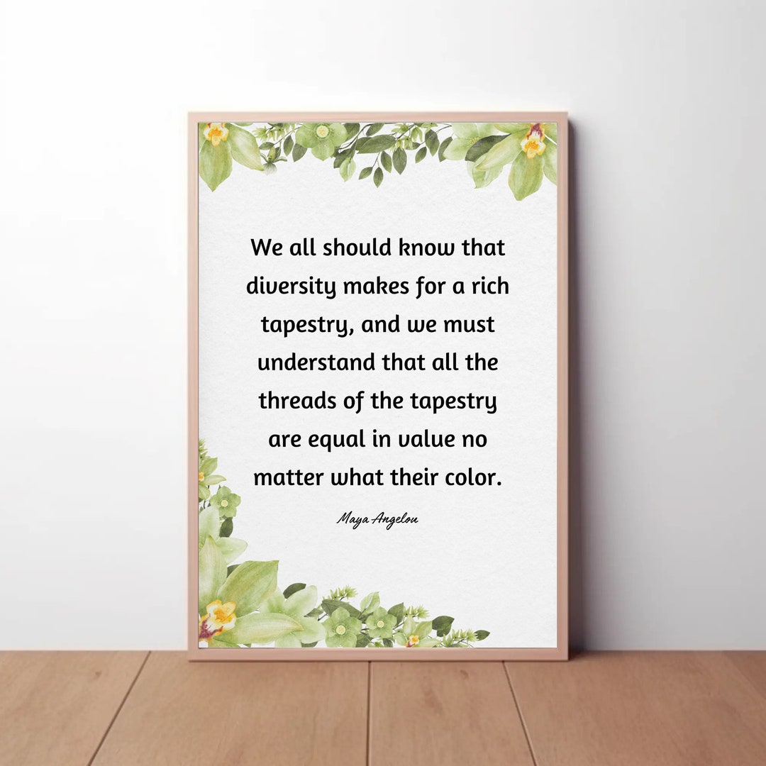 Maya Angelou Quotes Wall Art Inspirational Quote Wall Art Maya Angelou ...