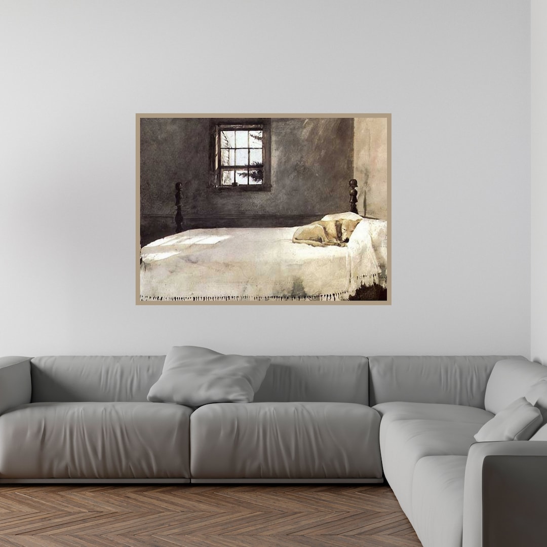 Wyeth Dog Painting Bedroom Wall Art Andrew Wyeth Dog Painting Wyeth Dog ...