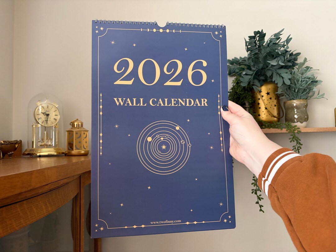 Celestial Planet Wall Calendar 2026 | Minimalist Astronomy Monthly ...