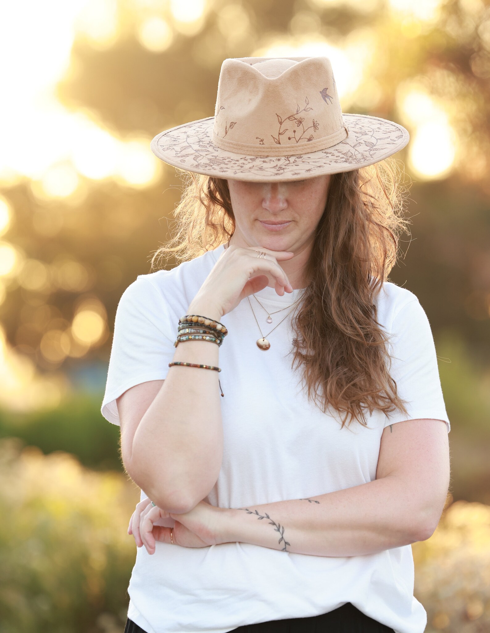 Boho Style Fedora Hat “wildflowers” | Burned Fedora - Etsy