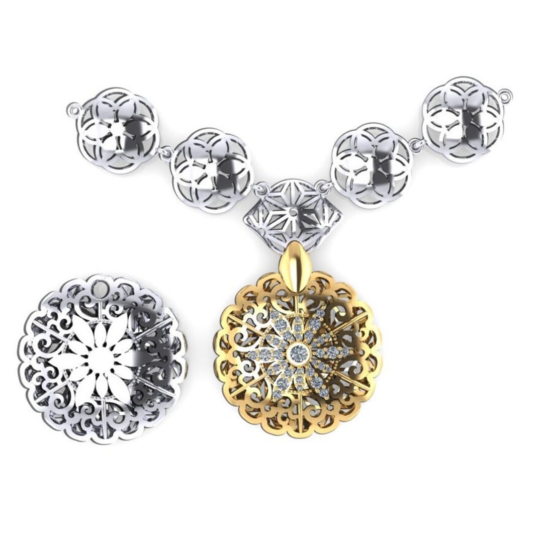 3D STL Printing | Charms | Pendant | Neckless | Flower Shape | Unique ...