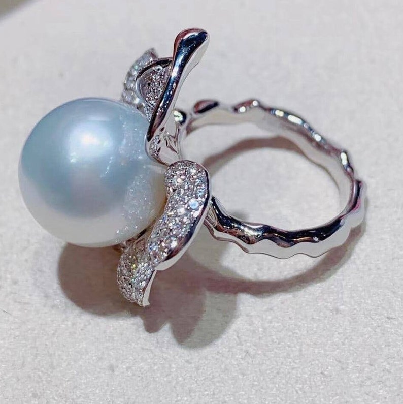 3D STL Printing | Pearls Fashion Flower Ring | LUXURY Elegant Flower ...