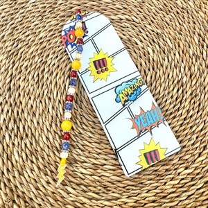 Retro Comic Book Panel Acrylic Bookmark, Superhero Graphic Novel ...
