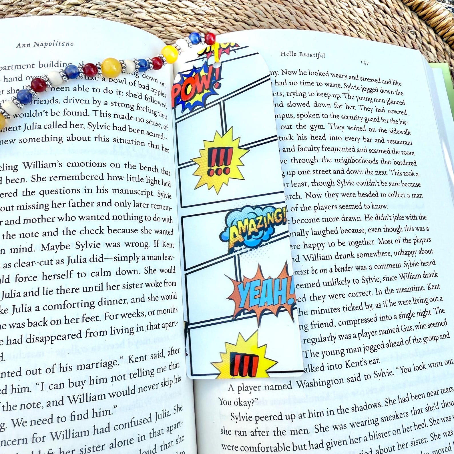 Retro Comic Book Panel Acrylic Bookmark, Superhero Graphic Novel ...