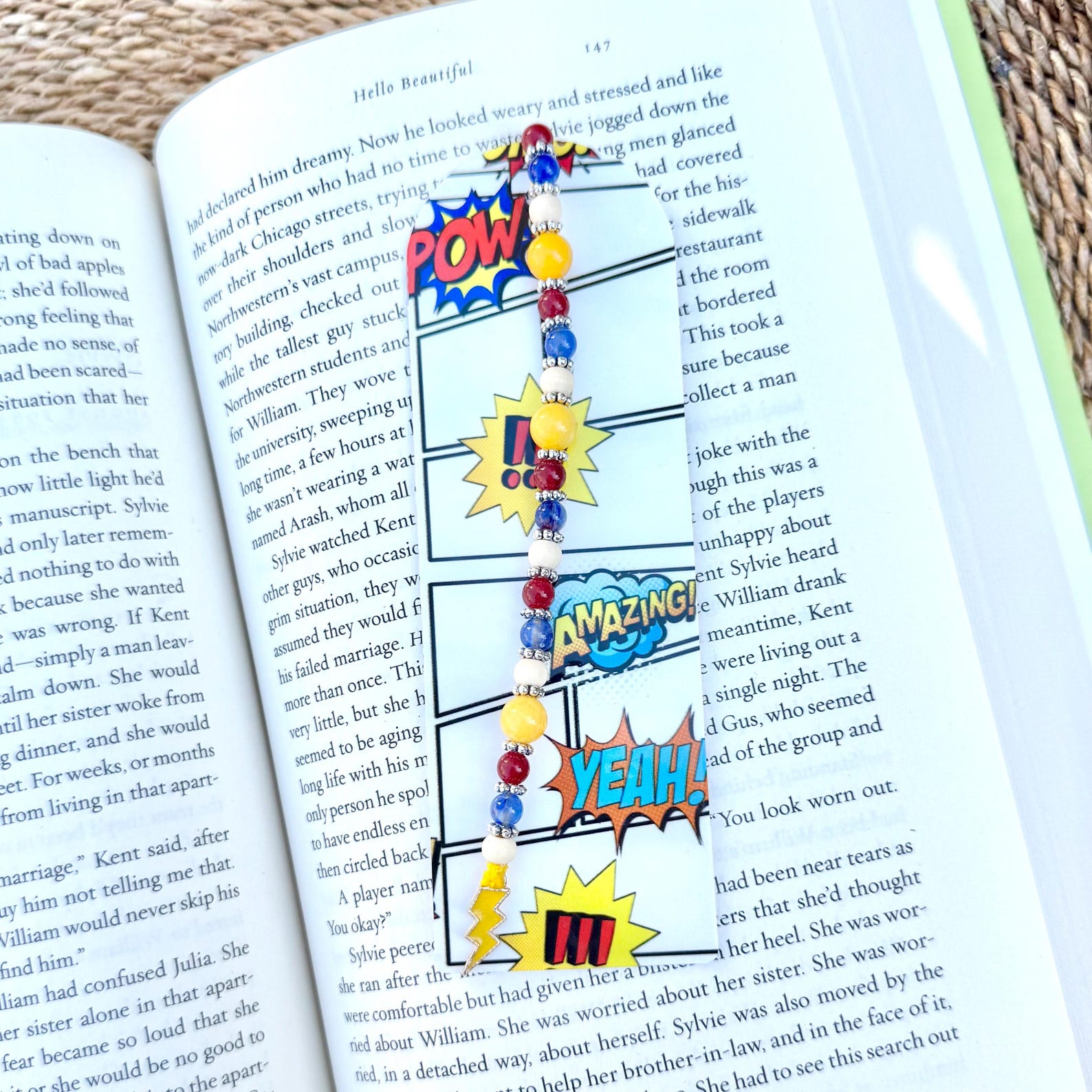 Retro Comic Book Panel Acrylic Bookmark, Superhero Graphic Novel ...