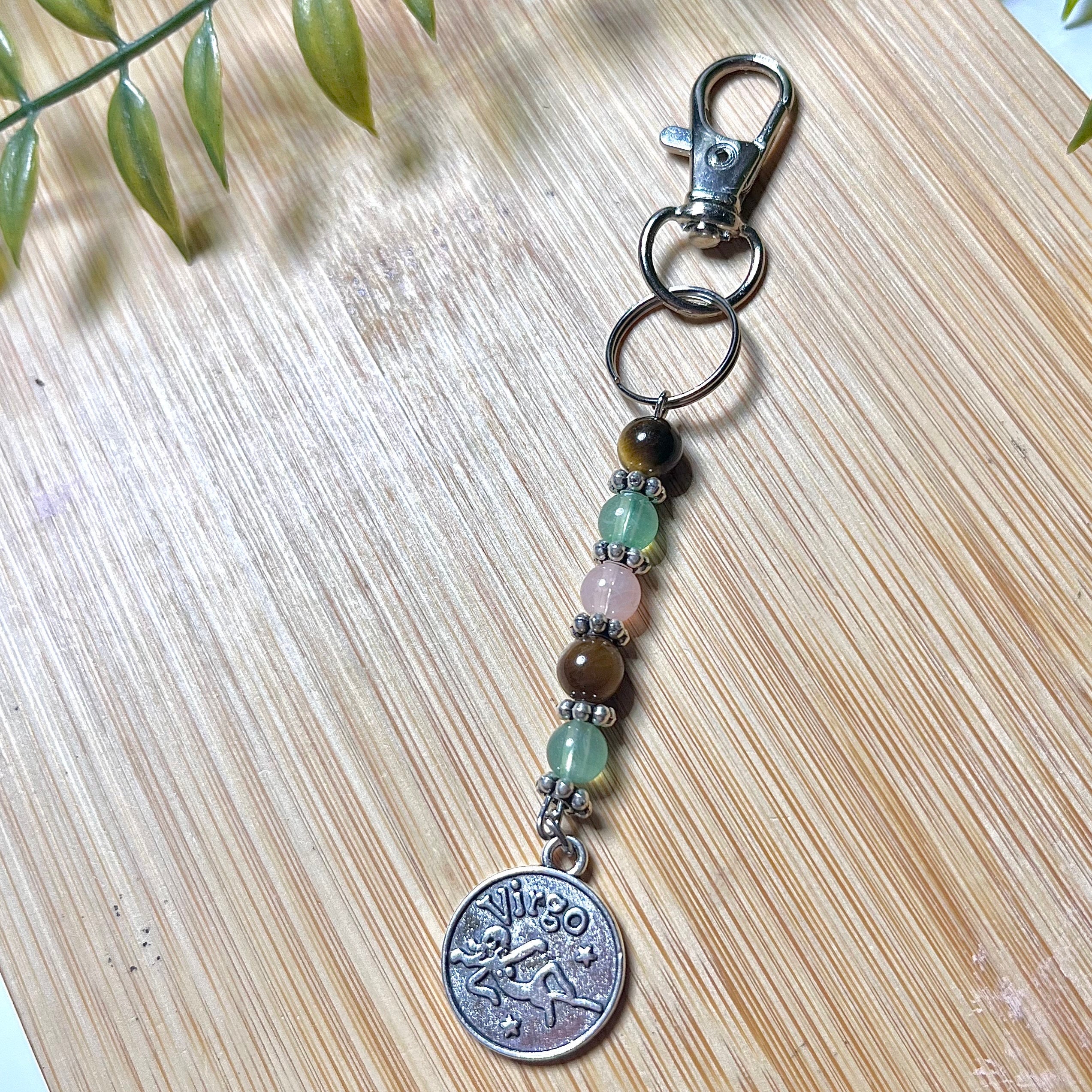 Virgo Zodiac Sign Crystal Keychain Zodiac Sign Gift Personalized ...