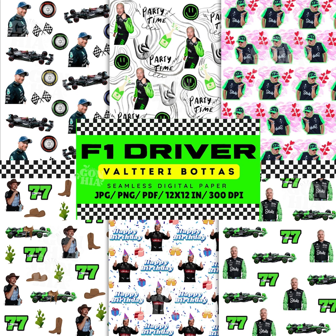 VALTTERI BOTTAS Gift Wrapping Paper, Digital Paper, F1 Driver, Racing ...