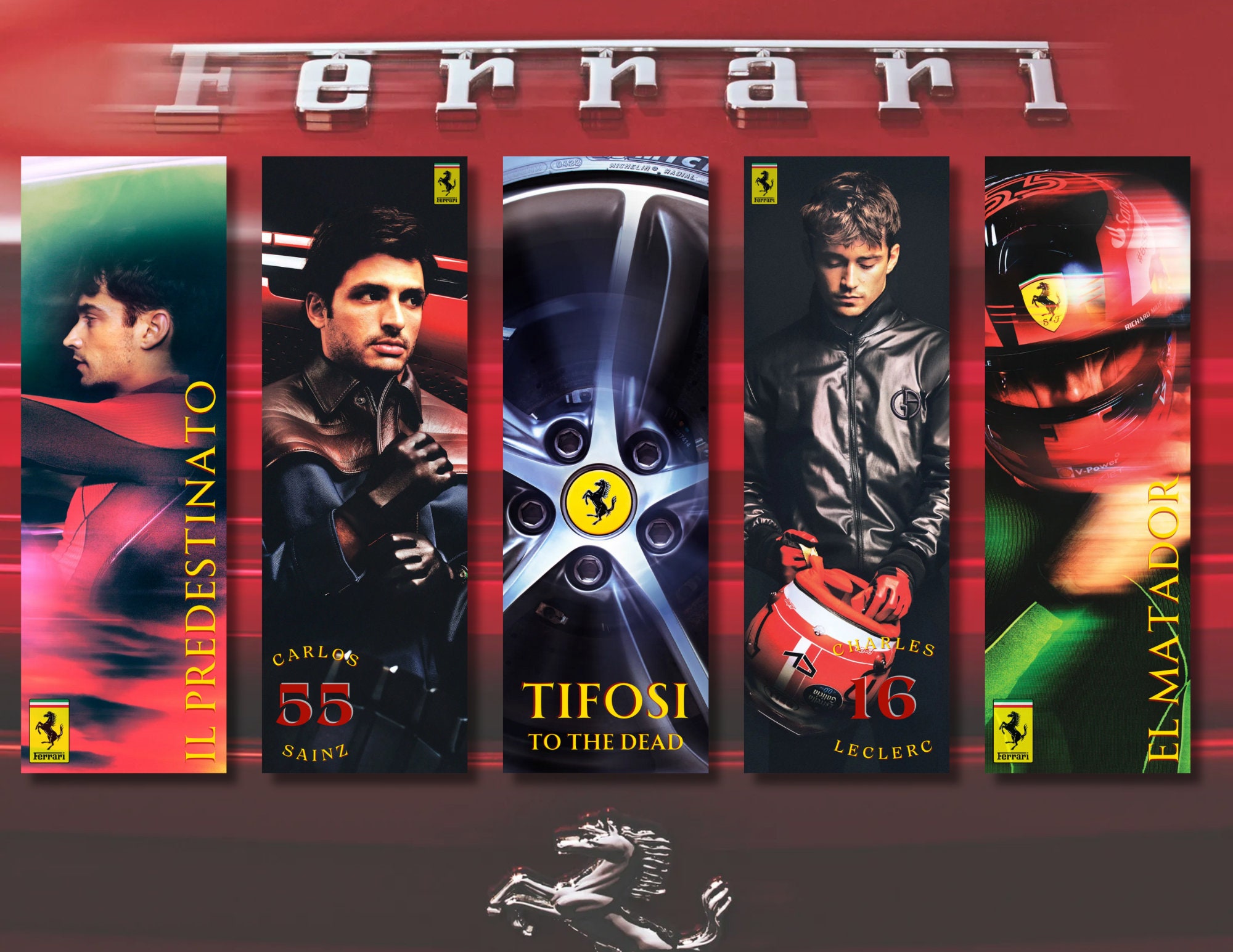 TIFOSI BOOKMARK, F1 Bookmark, Scuderia Ferrari, Formula 1 Bookmark ...