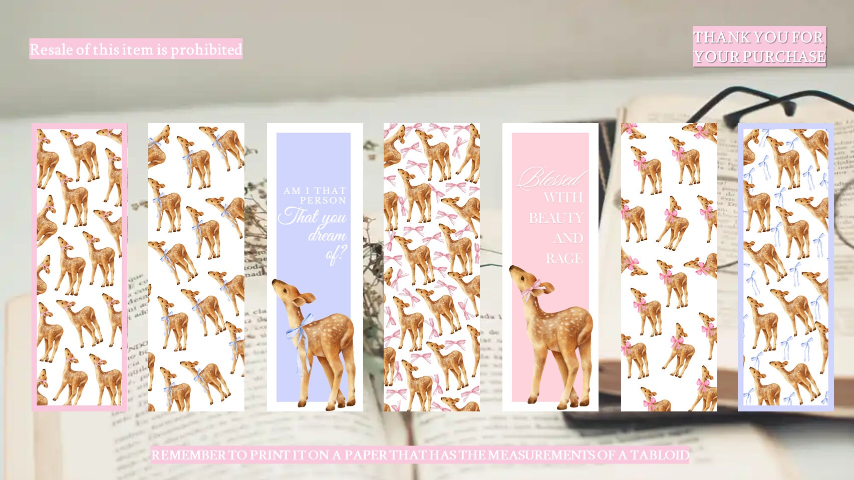 Coquette Bookmark, Printable Bookmarks, Digital Bookmark, Printable ...