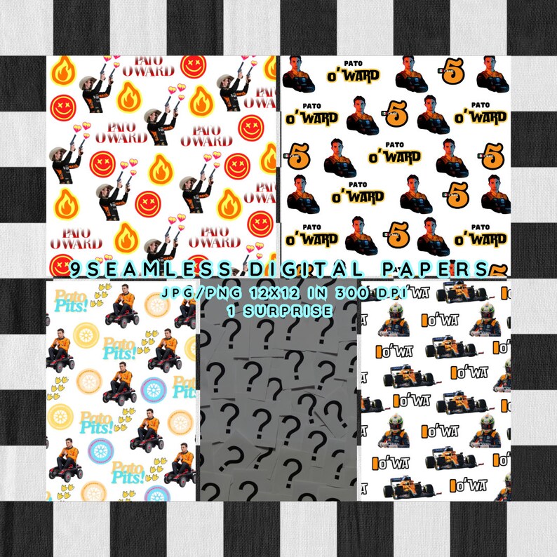 PATO OWARD Gift Wrapping Paper, Digital Paper, INDYCAR Driver, Racing ...