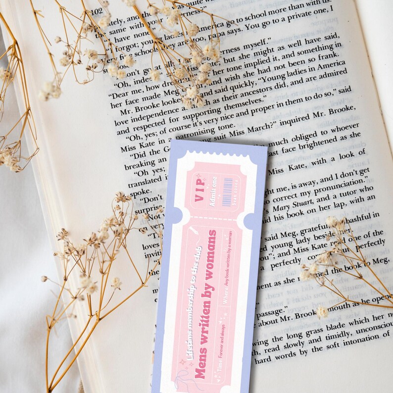 Book Club BOOKMARK Design, Digital Bookmark, Printable, Downloadable ...