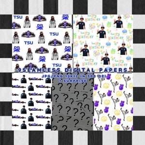 YUKI TSUNODA Gift Wrapping Paper, Digital Paper, Red Bull F1, F1 Driver ...