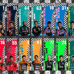 DRIVERS F1 BOOKMARKS, F1 Bookmark, Formula 1 Bookmark, Marker F1 ...
