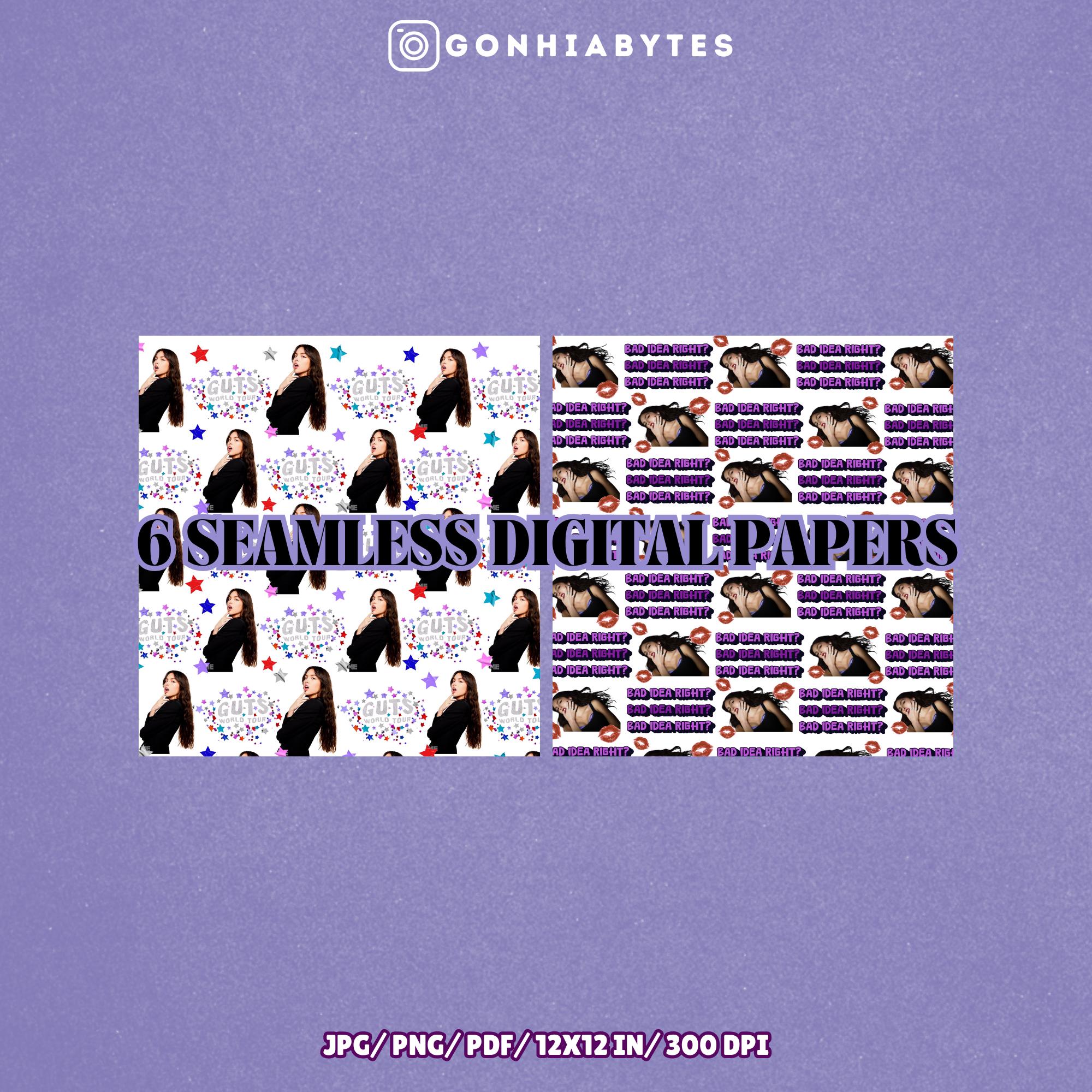 Olivia Rodrigo Wrapping Paper, Guts World Tour , Sour, Digital Download ...