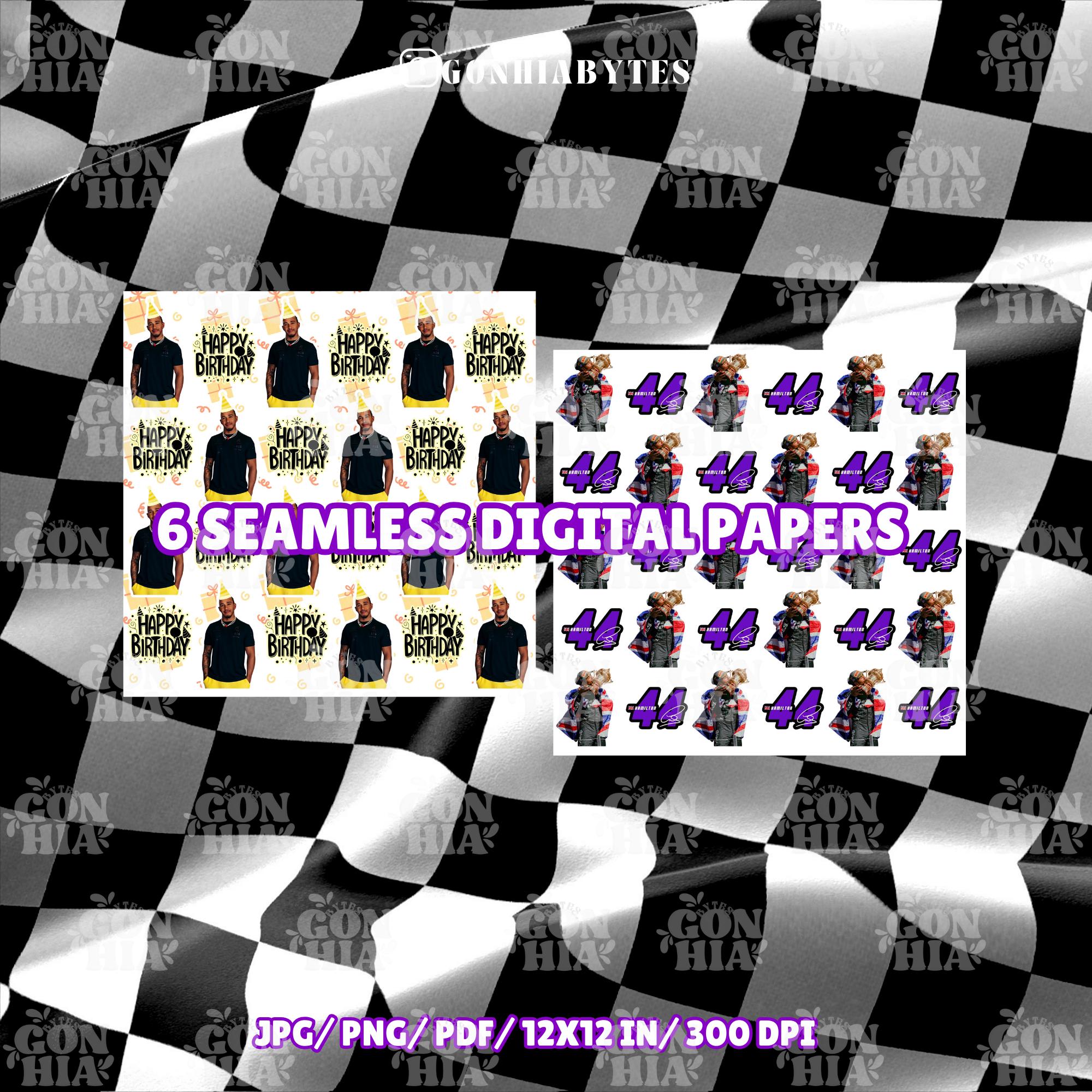 LEWIS HAMILTON Wrapping Paper, Digital Paper, MERCEDES F1, F1 Driver ...