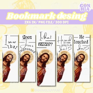 Fun Bookmarks, Bookmark Bundle, Bookmark Design, PNG File, Jesus is ...