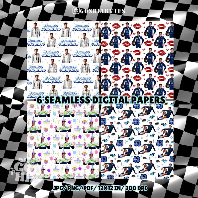 FRANCO COLAPINTO Gift Wrapping Paper, Digital Paper, F1 Driver, Racing ...
