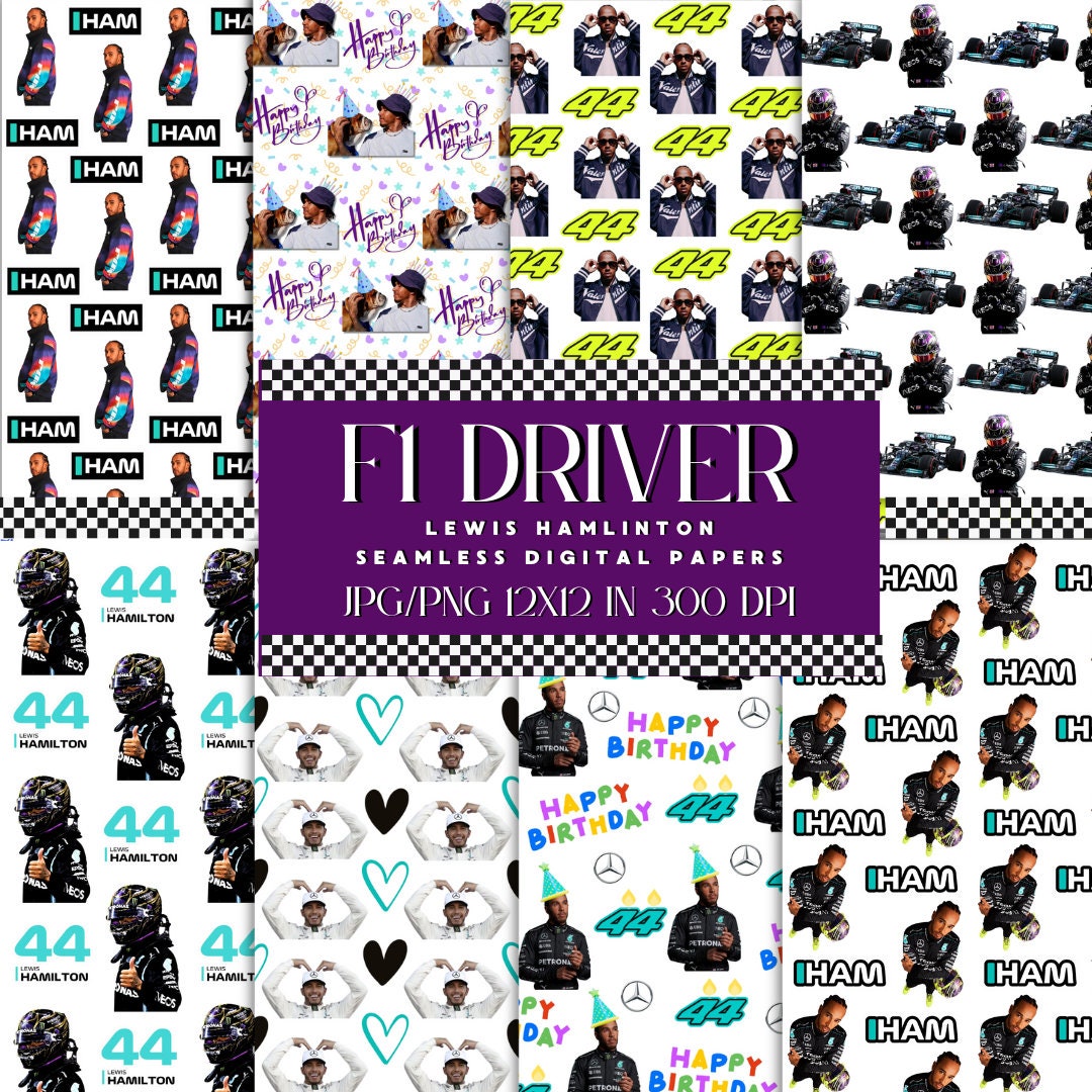LEWIS HAMLINTON Gift Wrapping Paper, Digital Paper, F1 Driver, Racing ...