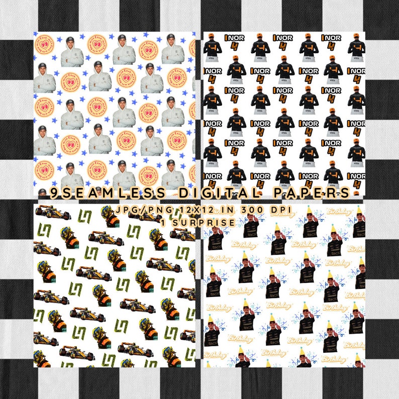 LANDO NORRIS Gift Wrapping Paper, Digital Paper, MCLAREN F1, F1 Driver ...