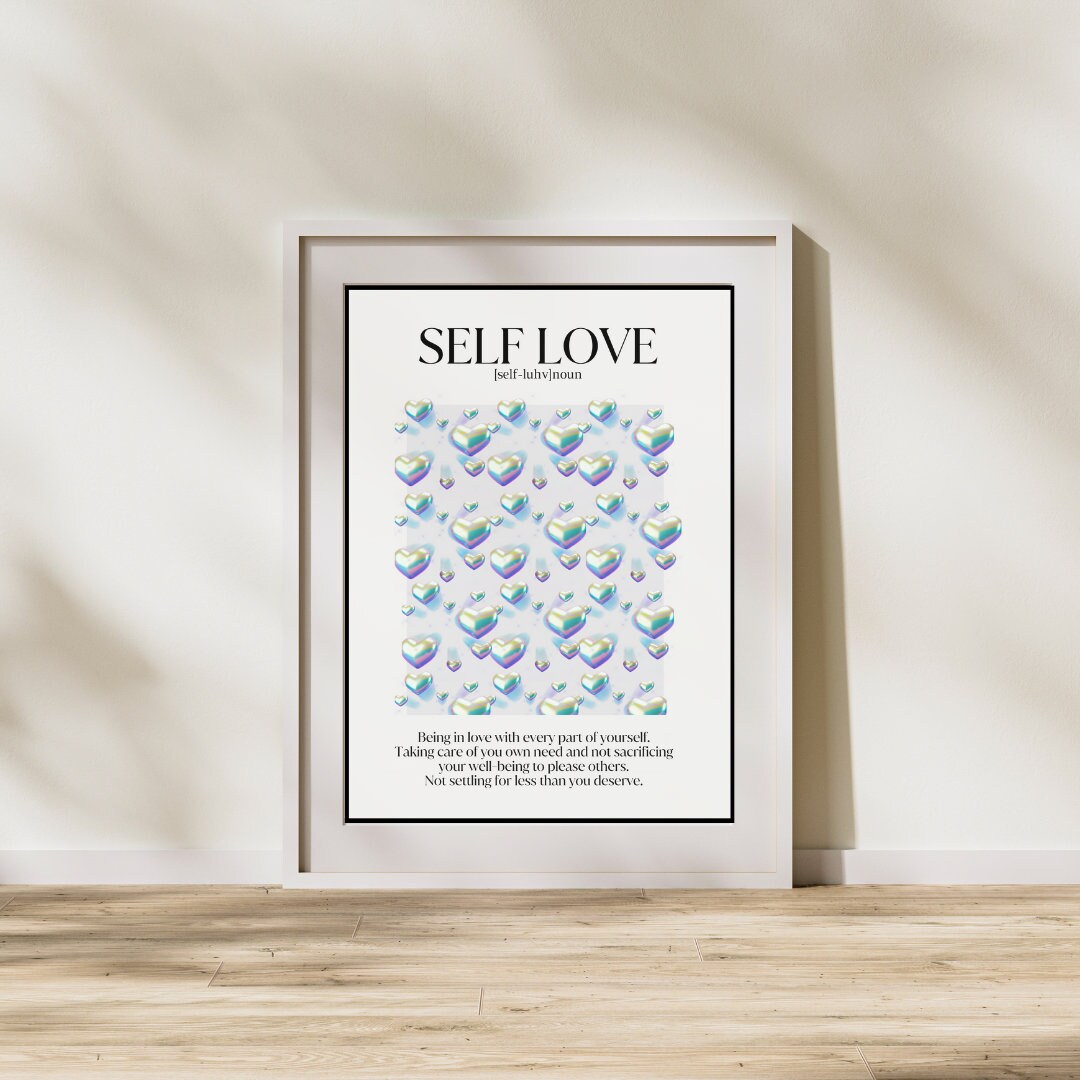 Self Love Definition Print, Self Love Wall Art, Definition Print ...