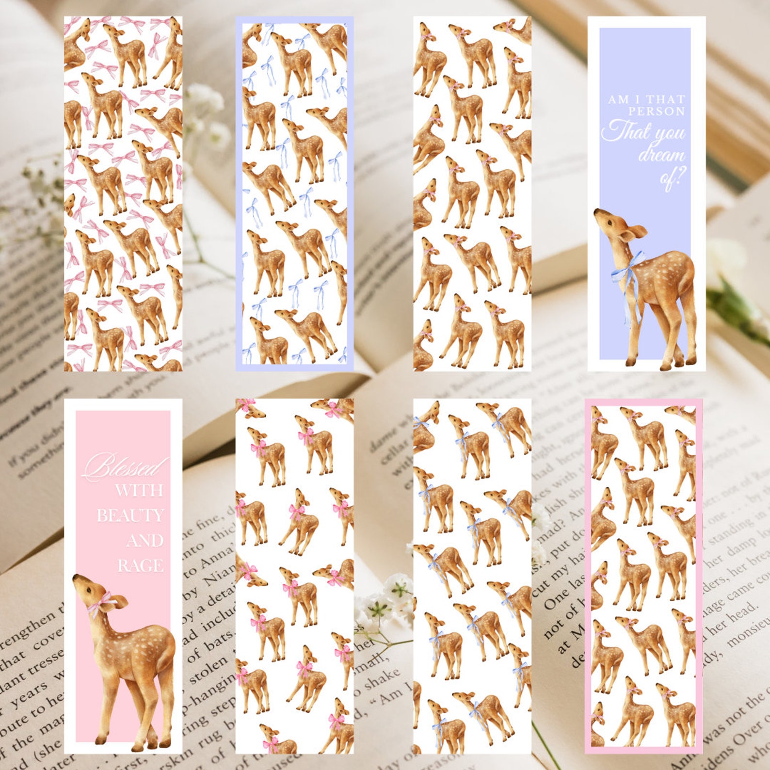 Coquette Bookmark, Printable Bookmarks, Digital Bookmark, Printable ...
